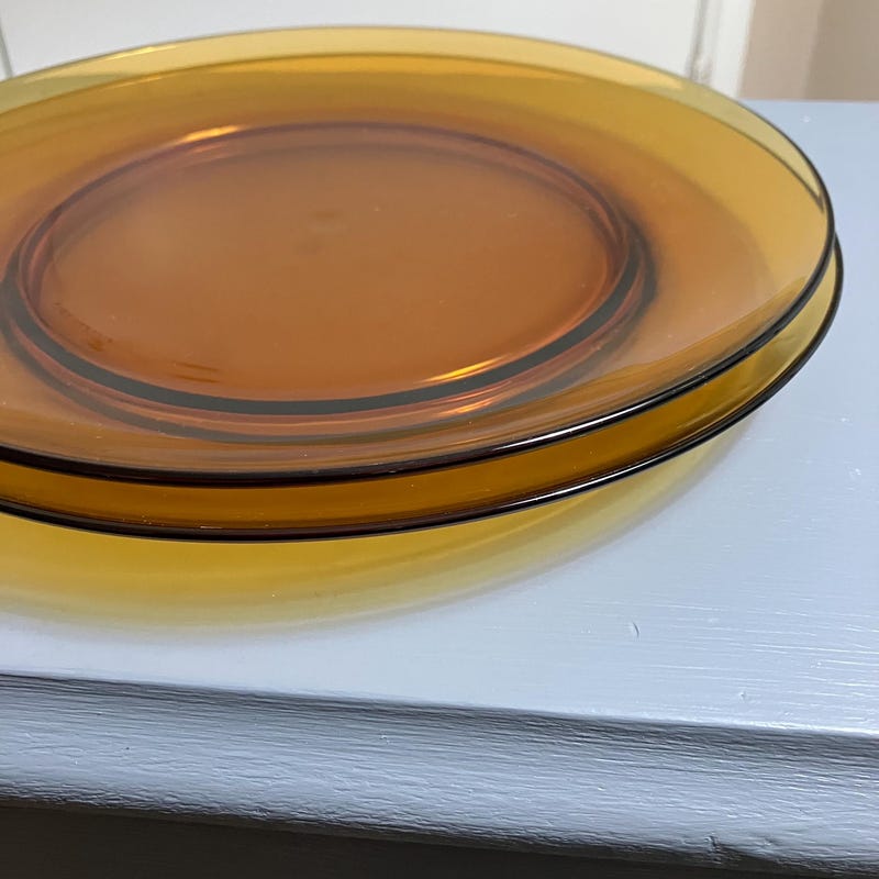 Amber Glass Plates - Etsy