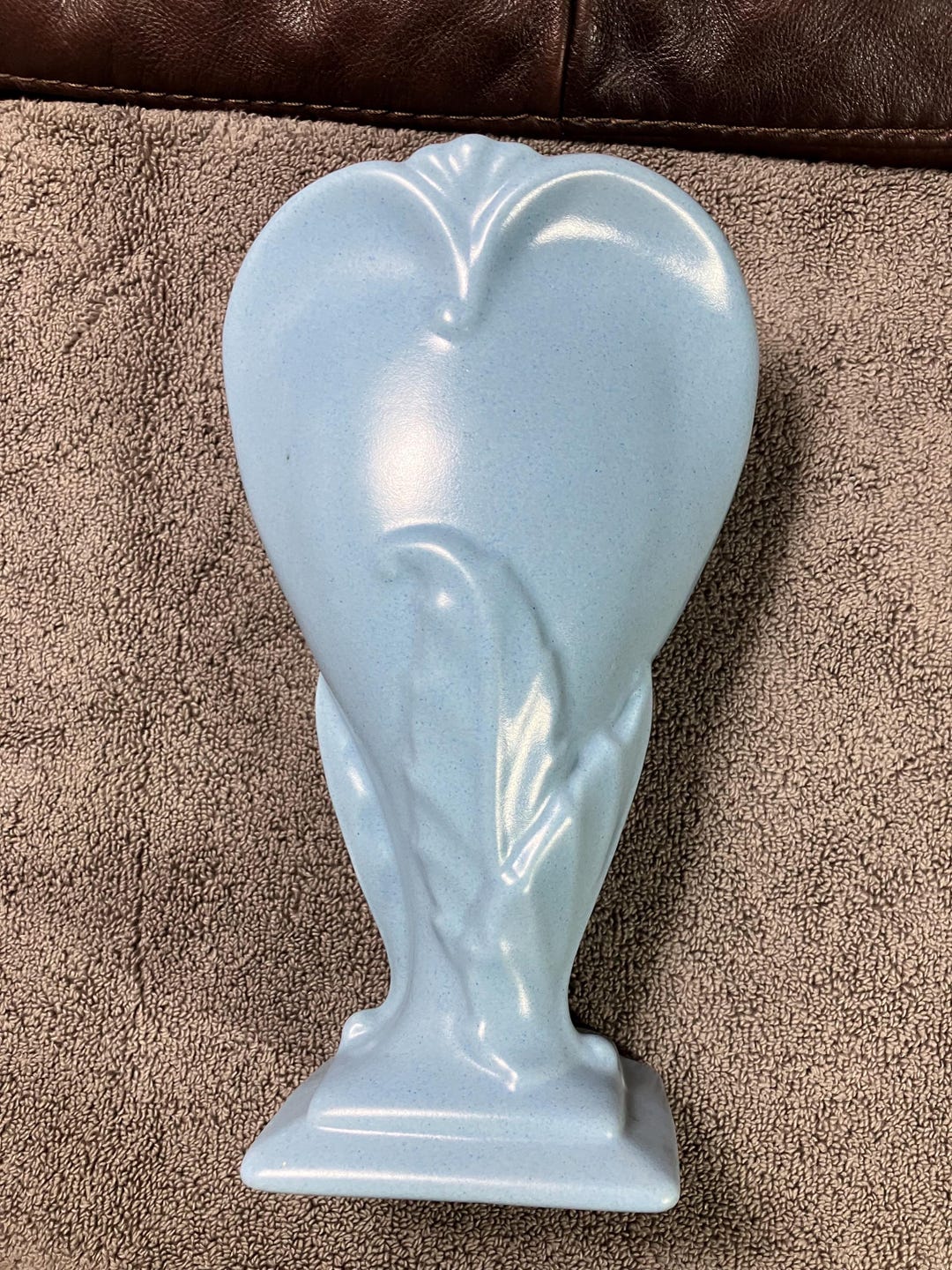 Vintage Dusty Blue Semi Heart Semi Tulip Shaped Vase - Etsy