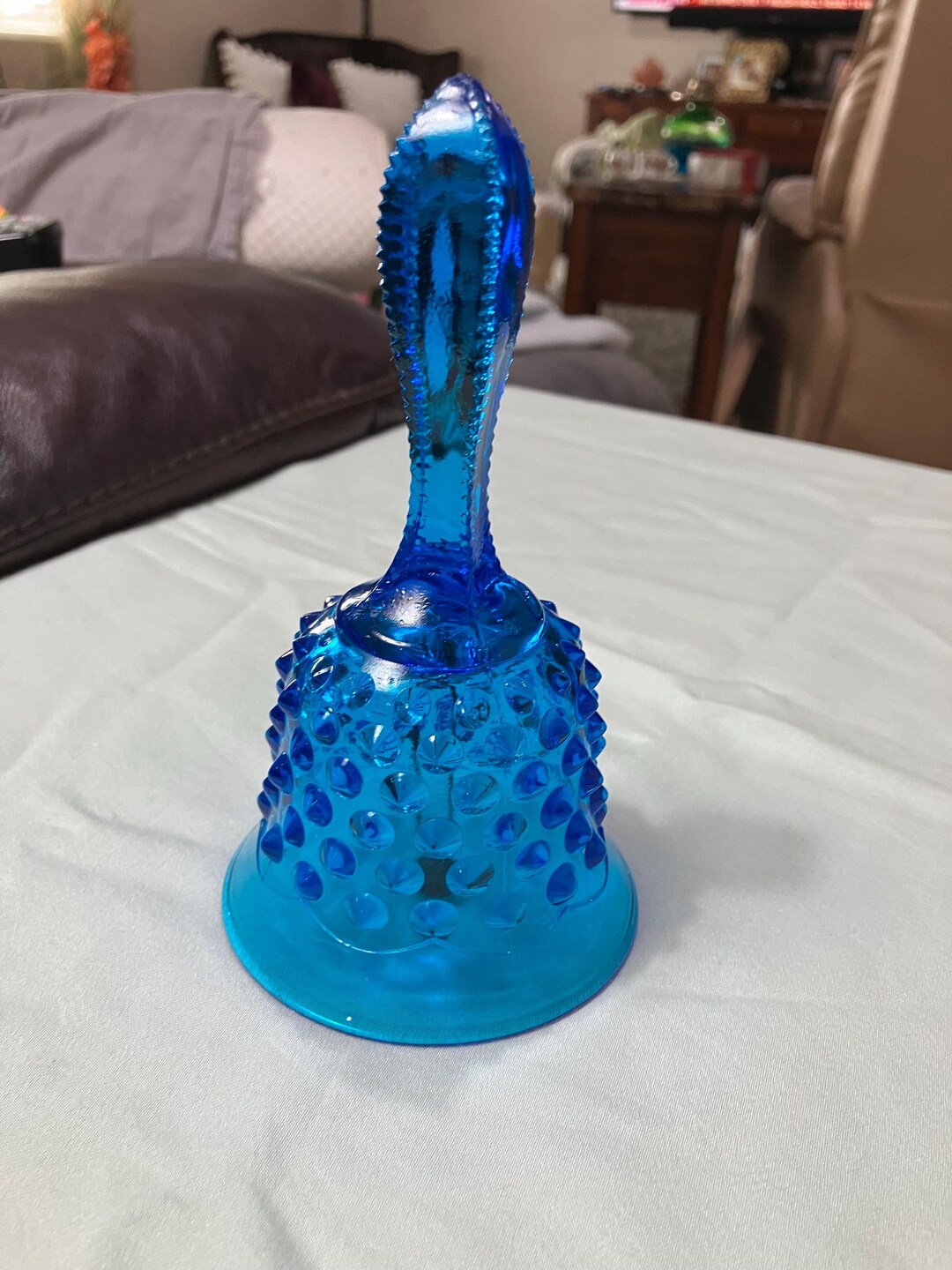 Fenton Colonial Blue Hobnail Pattern Bell - Etsy