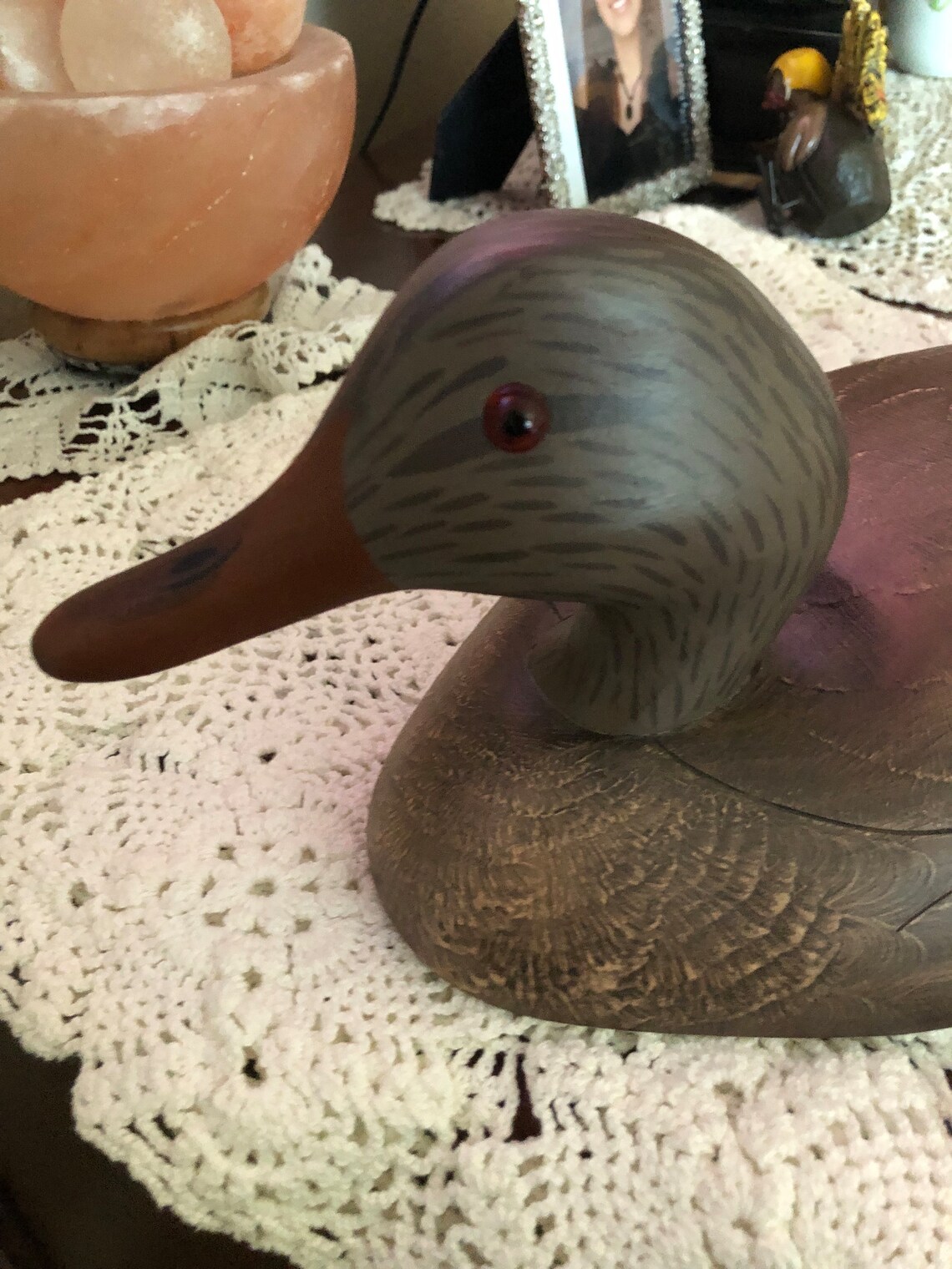 Vintage Ethan Allen Hand Painted Mallard Wooden Duck Signed by Artist ...