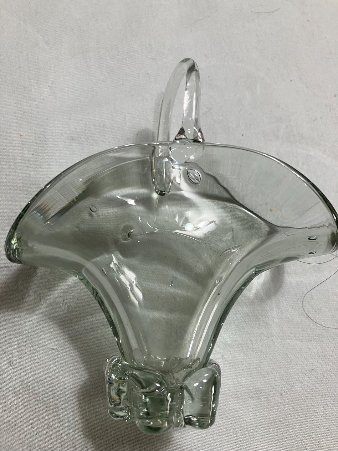 Vintage Depression Glass Hand Blown Miniature Basket - Etsy