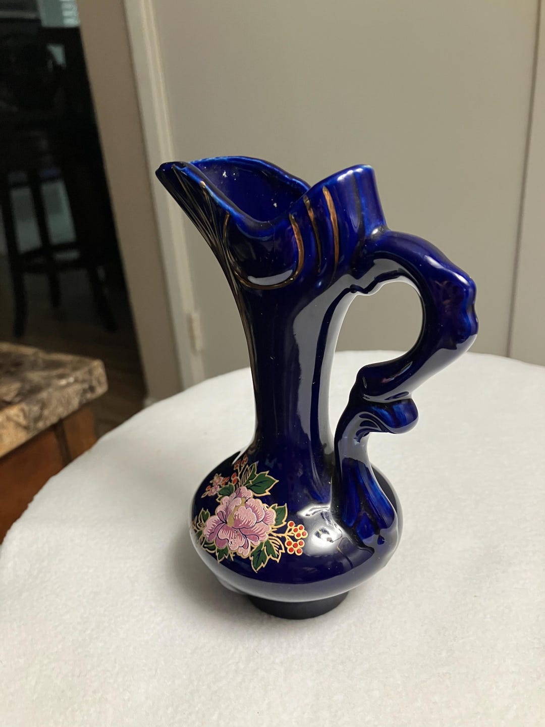 Colbolt Blue Miniature Pitcher Bud Vase - Etsy