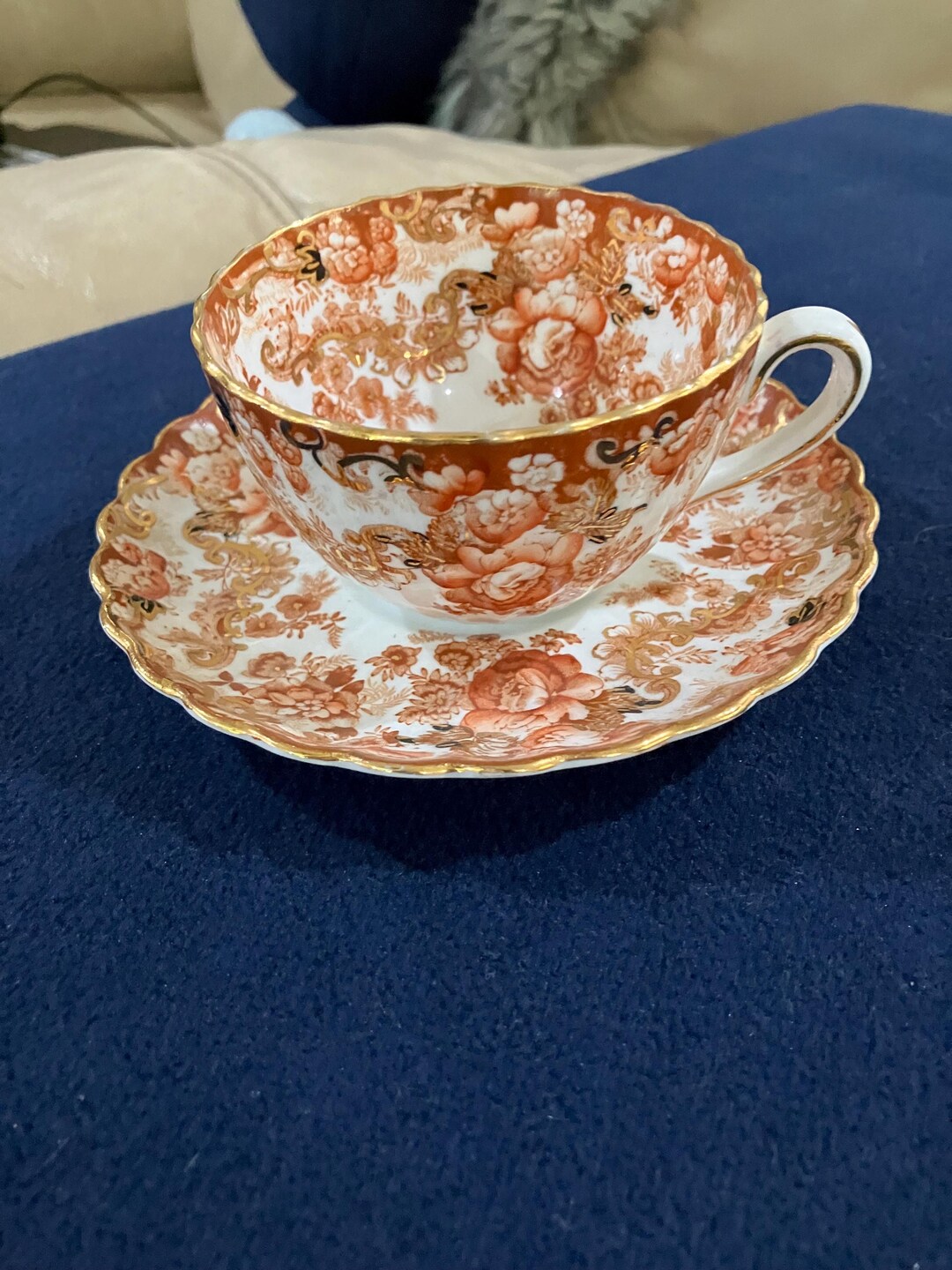 Vintage Samuel Radford Victorian Bone China Hand Painted Rust Color on ...