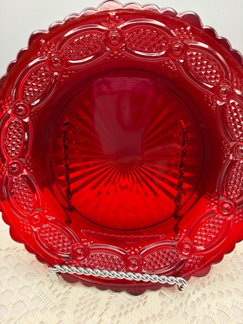 Vtg Avon Ruby Red Salad Plates by Wheaten Glass Co. - Etsy