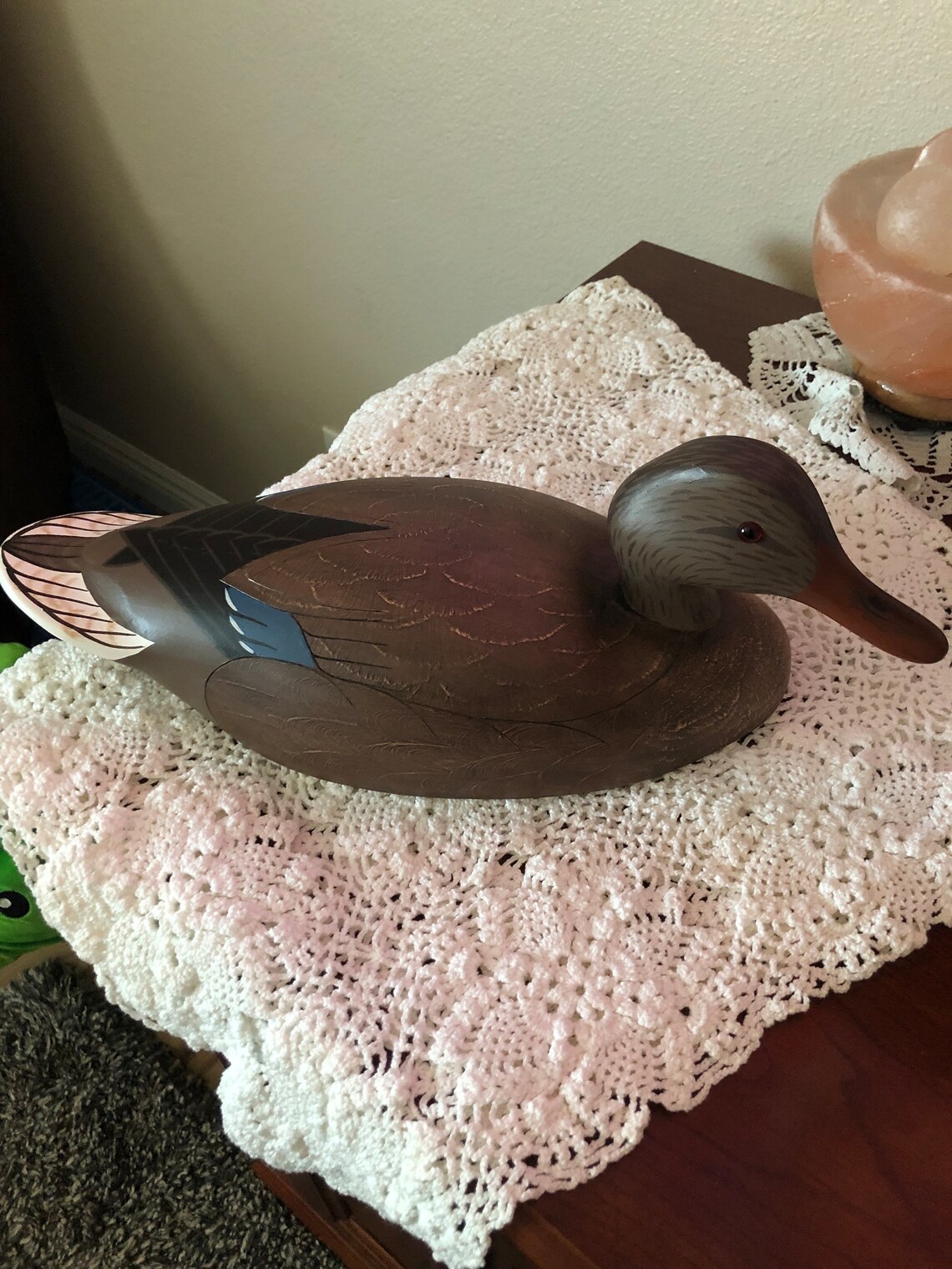 Vintage Ethan Allen Hand Painted Mallard Wooden Duck Signed by Artist ...