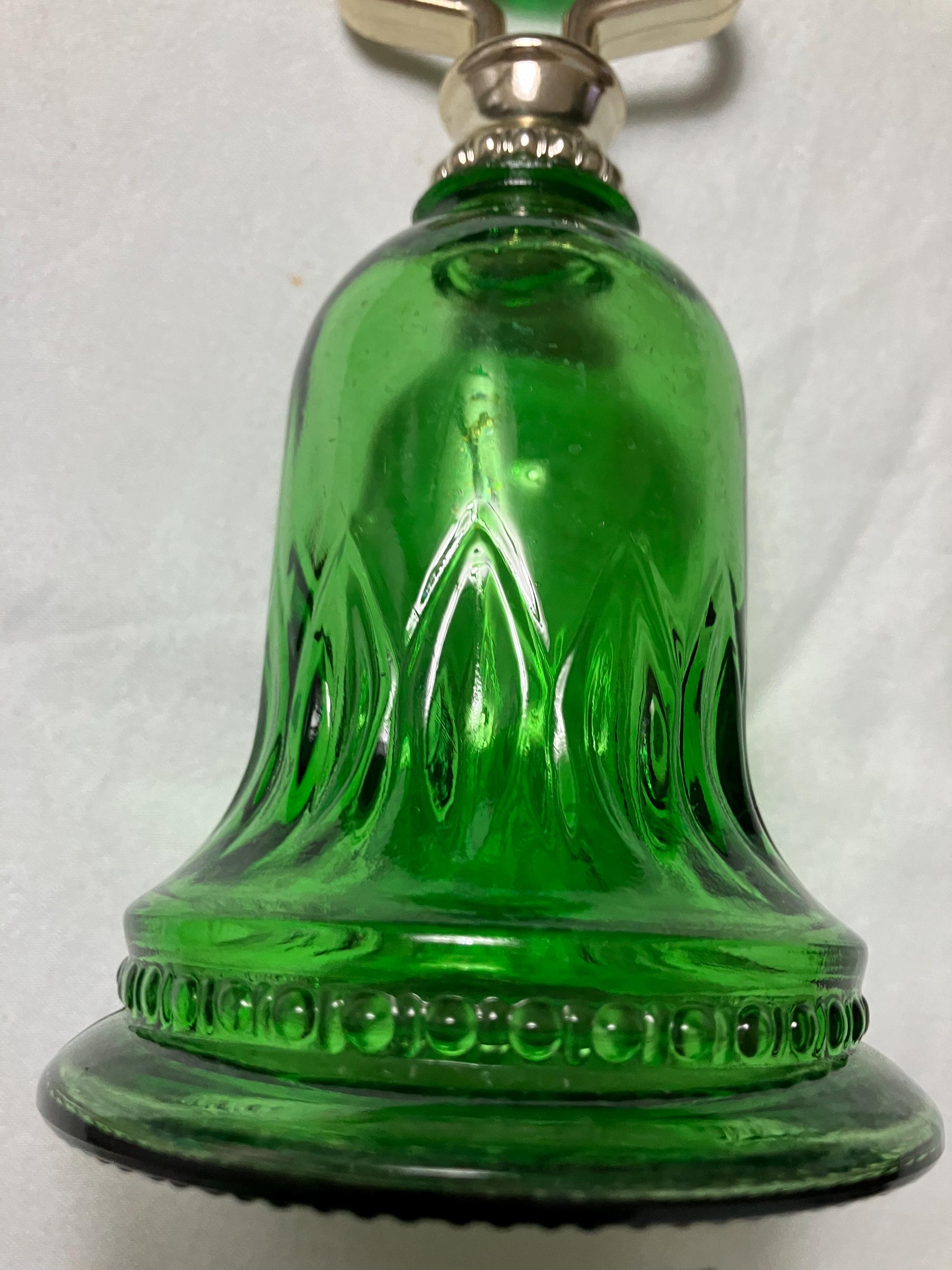 Vtg Avon Emerald Green Glass Bell Perfume Bottle - Etsy