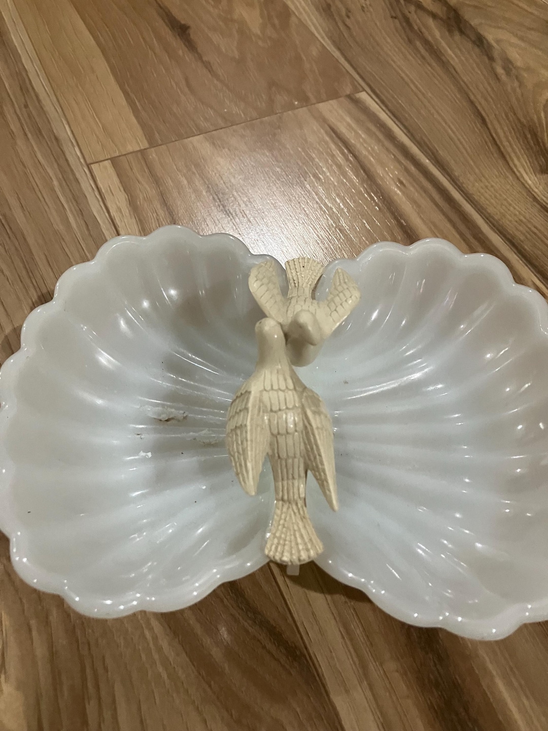 Vtg Avon White Milk Glass Shell Shaped Divided Dish With Doves - Etsy