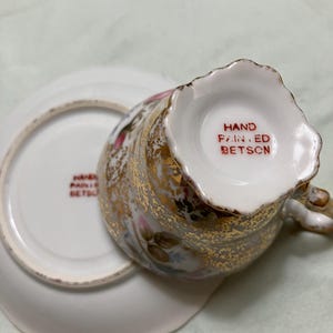 Vintage Betson Demitasse Bone China Hand Painted Cup and Saucer - Etsy