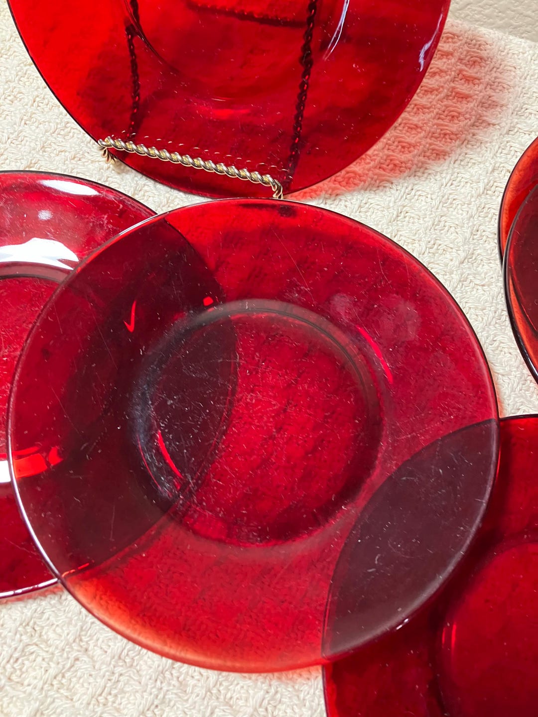 Vtg Anchor Hocking Royal Ruby Red Desert Dishes . Set of 6 - Etsy
