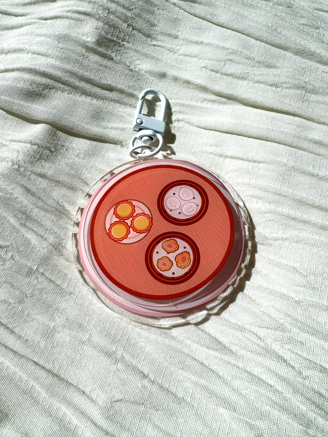 Dim Sum Spinning Keychain - Etsy
