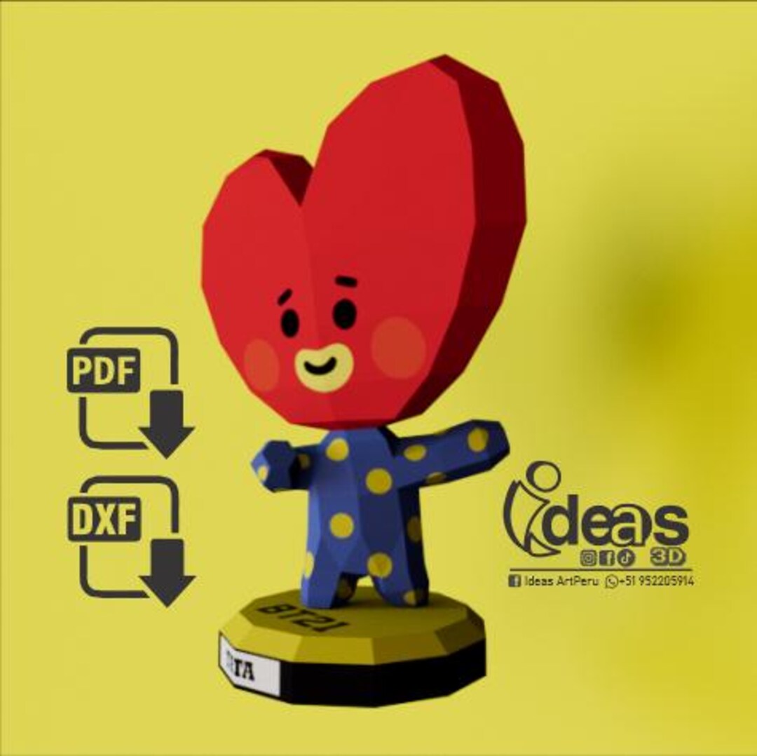 TATA BT21 PAPERCRAFT - Etsy