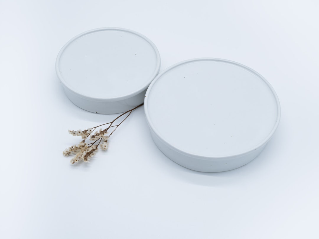 Korean Traditional Baekja Dessert Plate: Round High Leg Plates, White ...