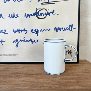 Blue and White Handmade Ceramic Round Mug: Large Size Mug | Etsy