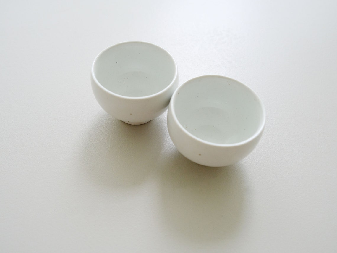 Set of Two Korean Traditional Baekja Tea Cups: Round Tea Cup - Etsy