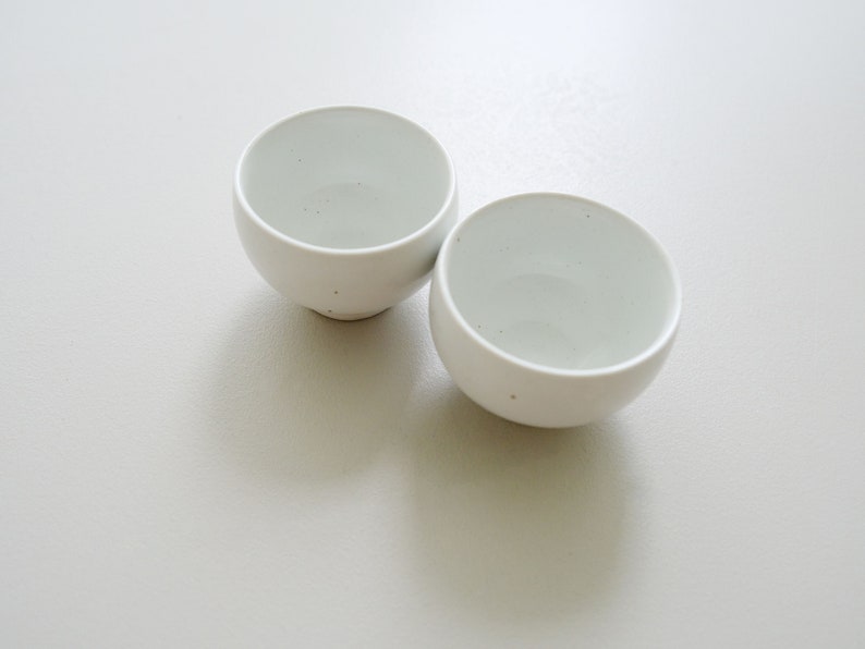 Set of Two Korean Traditional Baekja Tea Cups: Round Tea Cup - Etsy