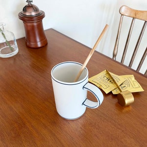 Blue and White Handmade Ceramic Round Mug: Large Size Mug | Etsy