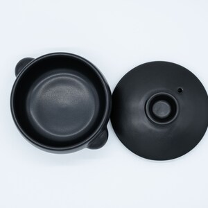 Handmade Korean Ttukbaegi Pot With Lid: Small Earthenware Kitchenware ...