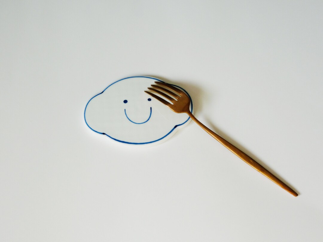 Hand Drawn Smile Painting Spoon & Chopstick Rest: Handmade Spoon Rest ...