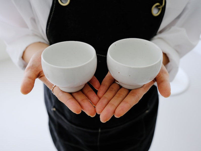 Set of Two Korean Traditional Baekja Tea Cups: Round Tea Cup - Etsy