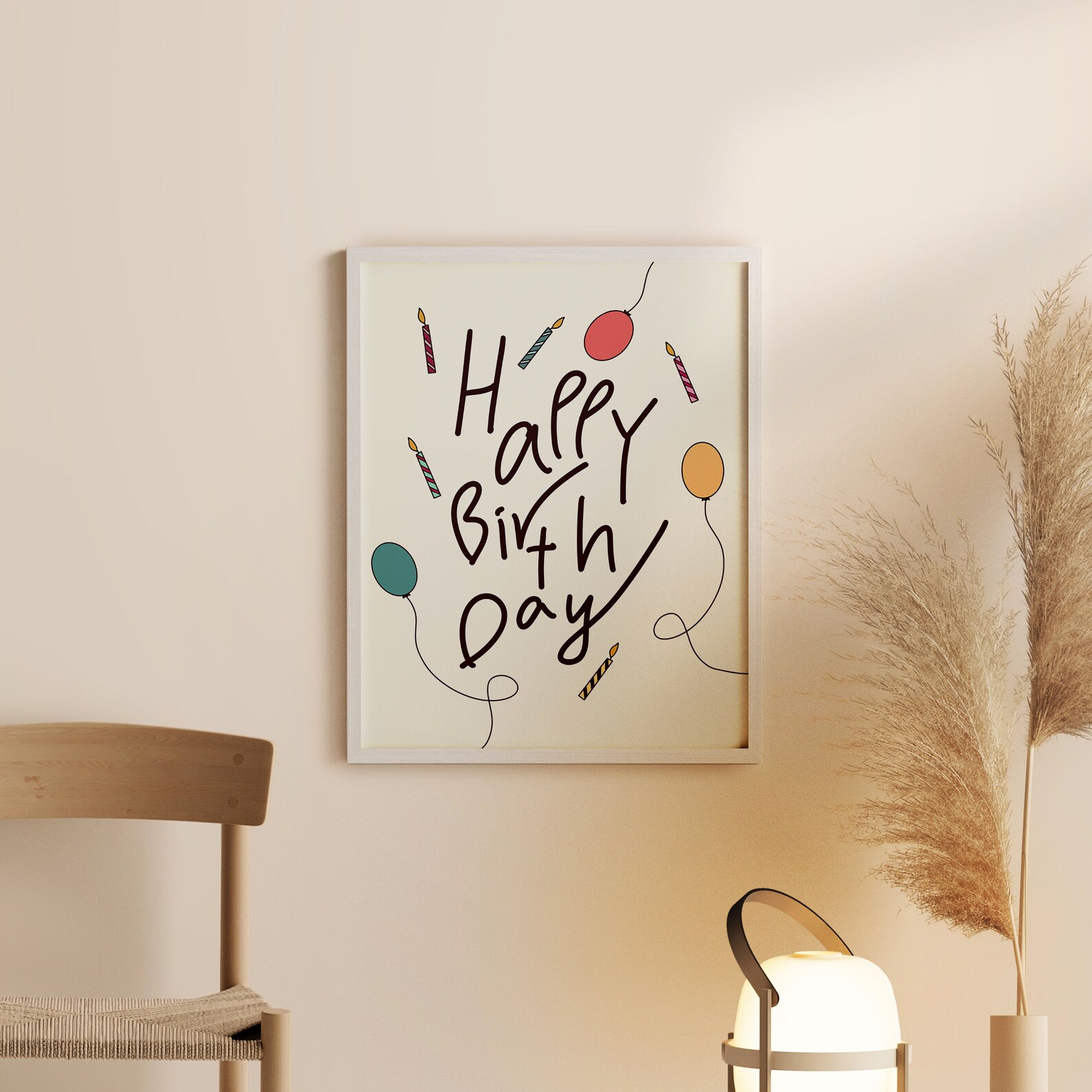 Printable Happy birthday wall art Birthday party wall decor | Etsy