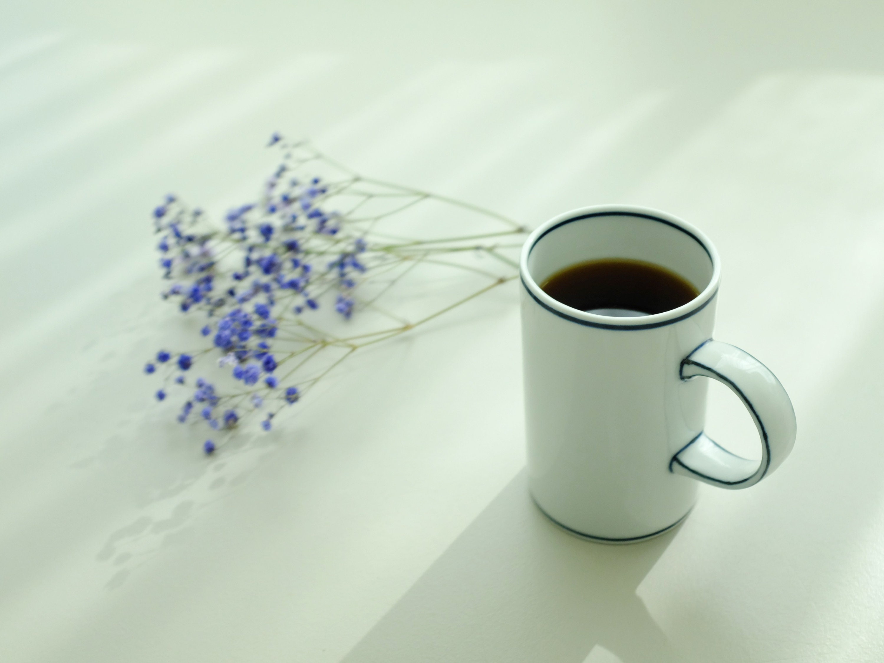 Blue and White Handmade Ceramic Round Mug: Large Size Mug - Etsy