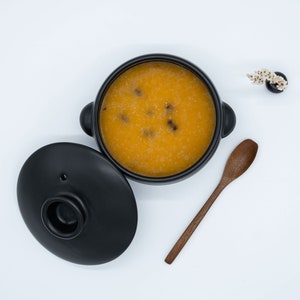 Handmade Korean Ttukbaegi Pot With Lid: Small Earthenware Kitchenware ...