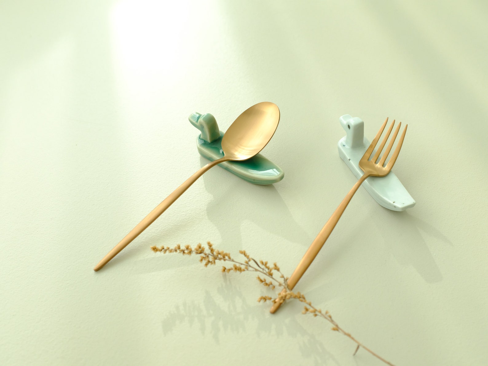 Set of Two Handmade Ceramic Duck Spoon & Chopstick Rest: - Etsy