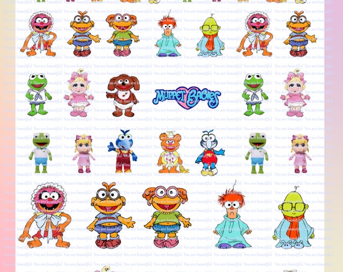 Muppet Besties Waterslide Nail Decals - Etsy