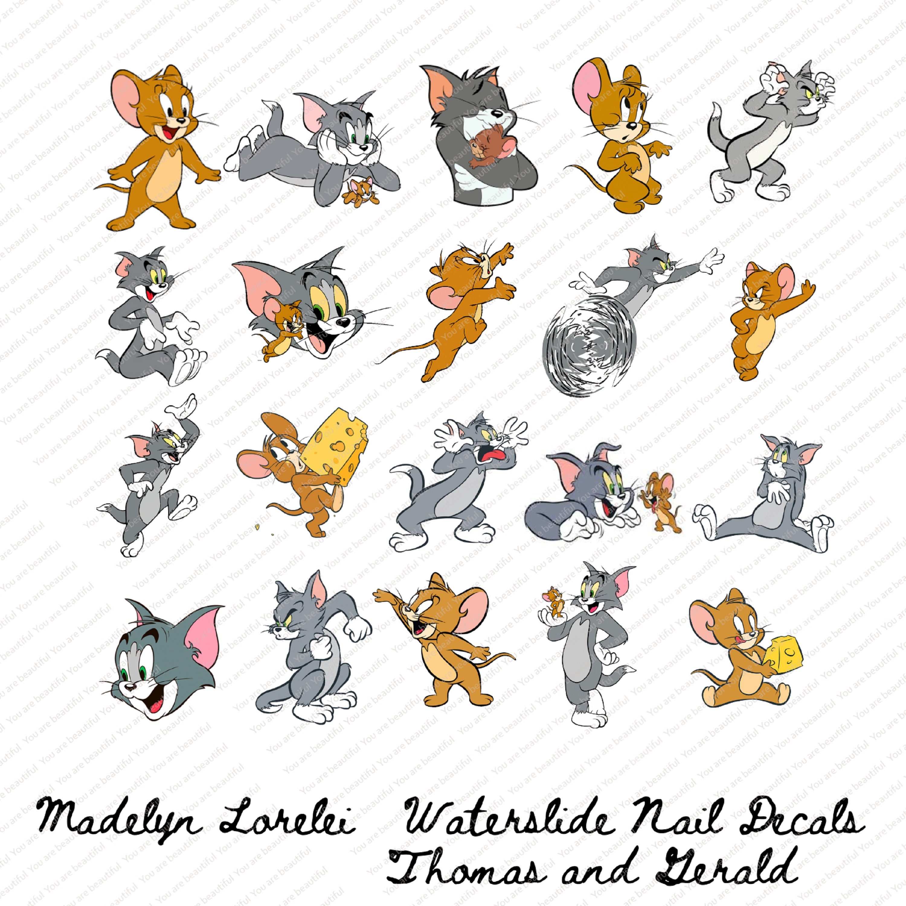 Thomas and Gerald Waterslide Nail Decals - Etsy