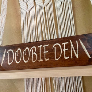 Doobie Den Sign! Beautiful Handmade Marijuana Themed Carved Wood Sign ...