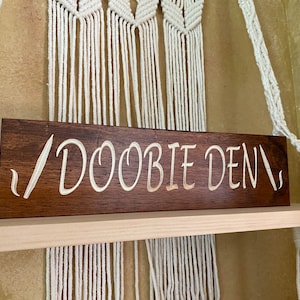 Doobie Den Sign! Beautiful Handmade Marijuana Themed Carved Wood Sign ...