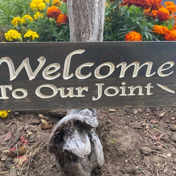 Wood Welcome to Our Joint - Etsy