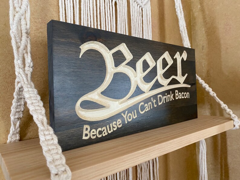 Funny Beer Sign for Your Man Cave or Home Bar. Carved Wood - Etsy