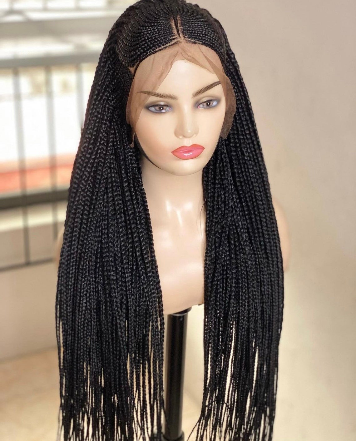 Feed in Cornrows Wig for Black Women Senegalese Wig Weaving - Etsy