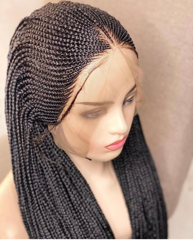 Feed in Cornrows Wig for Black Women Senegalese Wig Weaving French ...