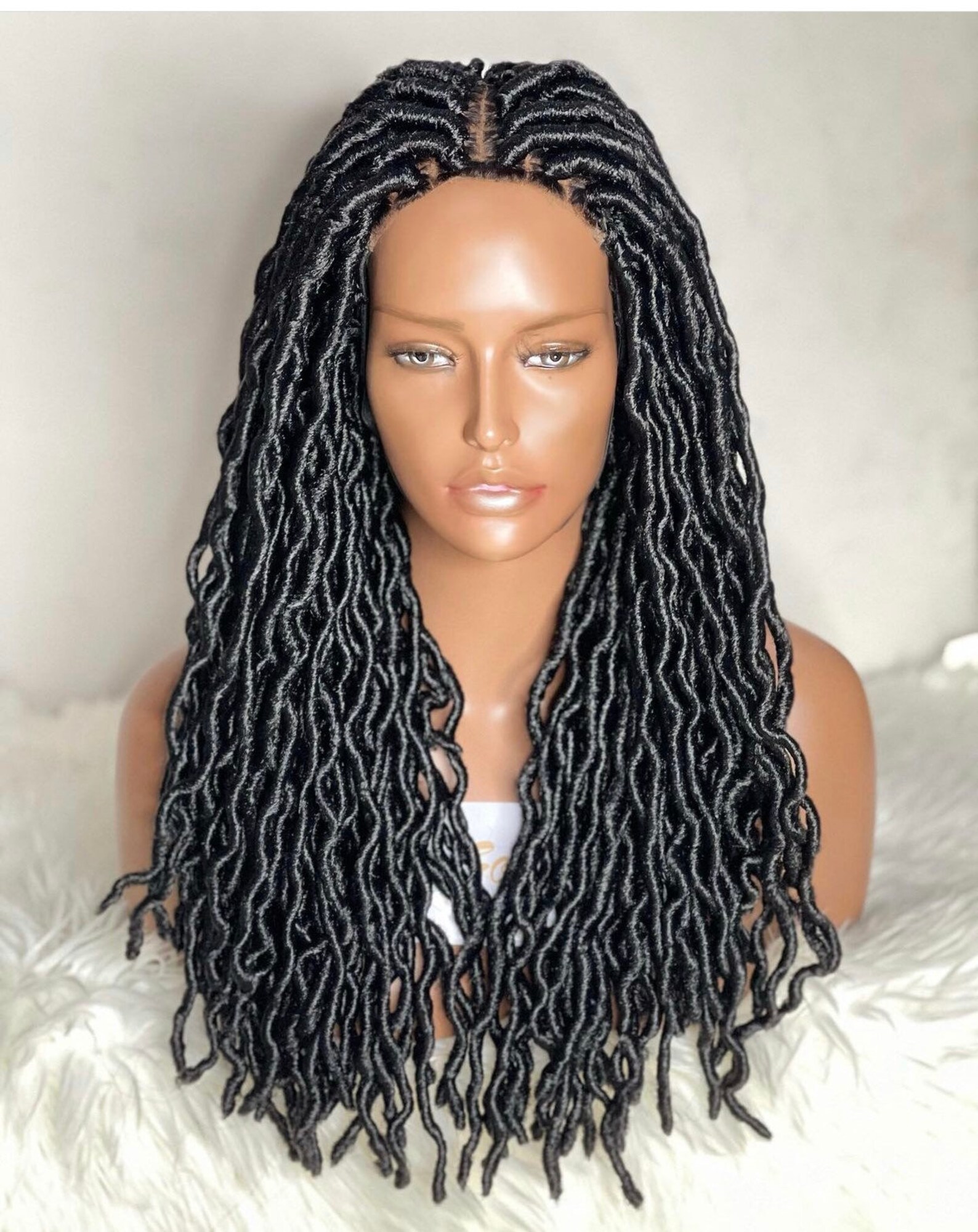 Natural Dread Love Wig, Distress Locs Wig, Faux Locs, Goddess Locs ...