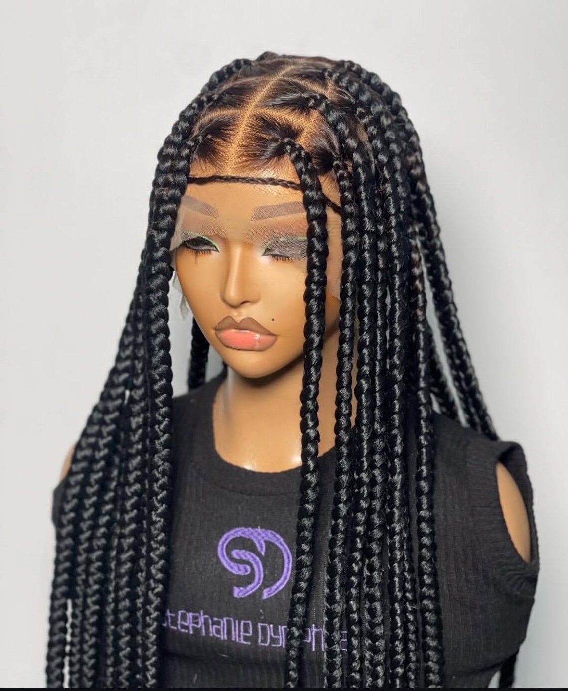 Big One One Braid,tangle Free,human Hair Lace,one One Braids ,full Lace ...