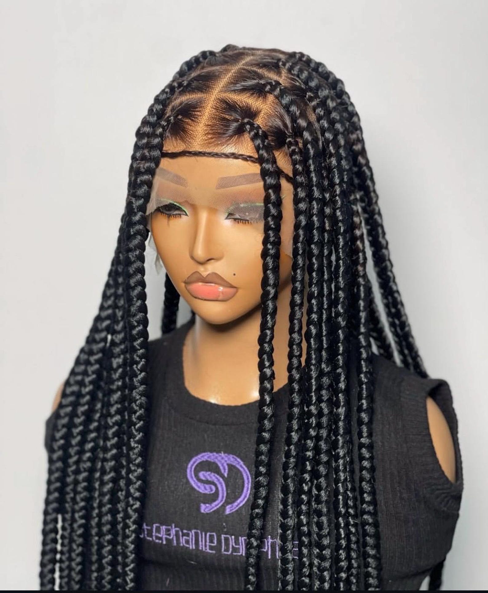 Big One One Braid,tangle Free,human Hair Lace,one One Braids ,full Lace ...