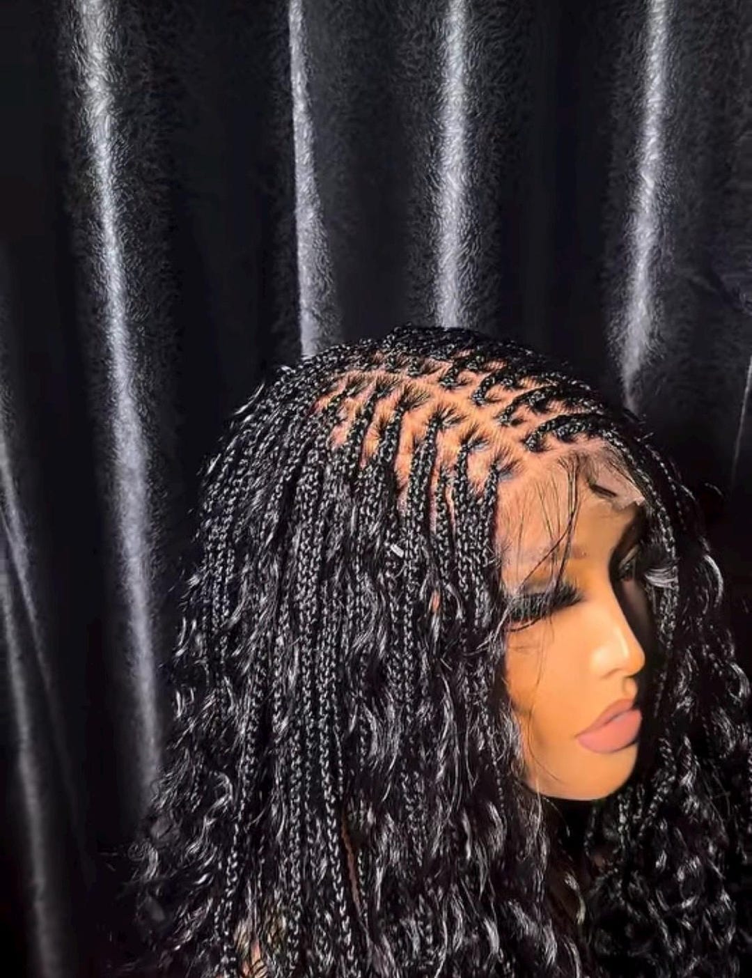 Braided Wig,one One Braids,box Braids,goddess Braids,tangle Free,human ...