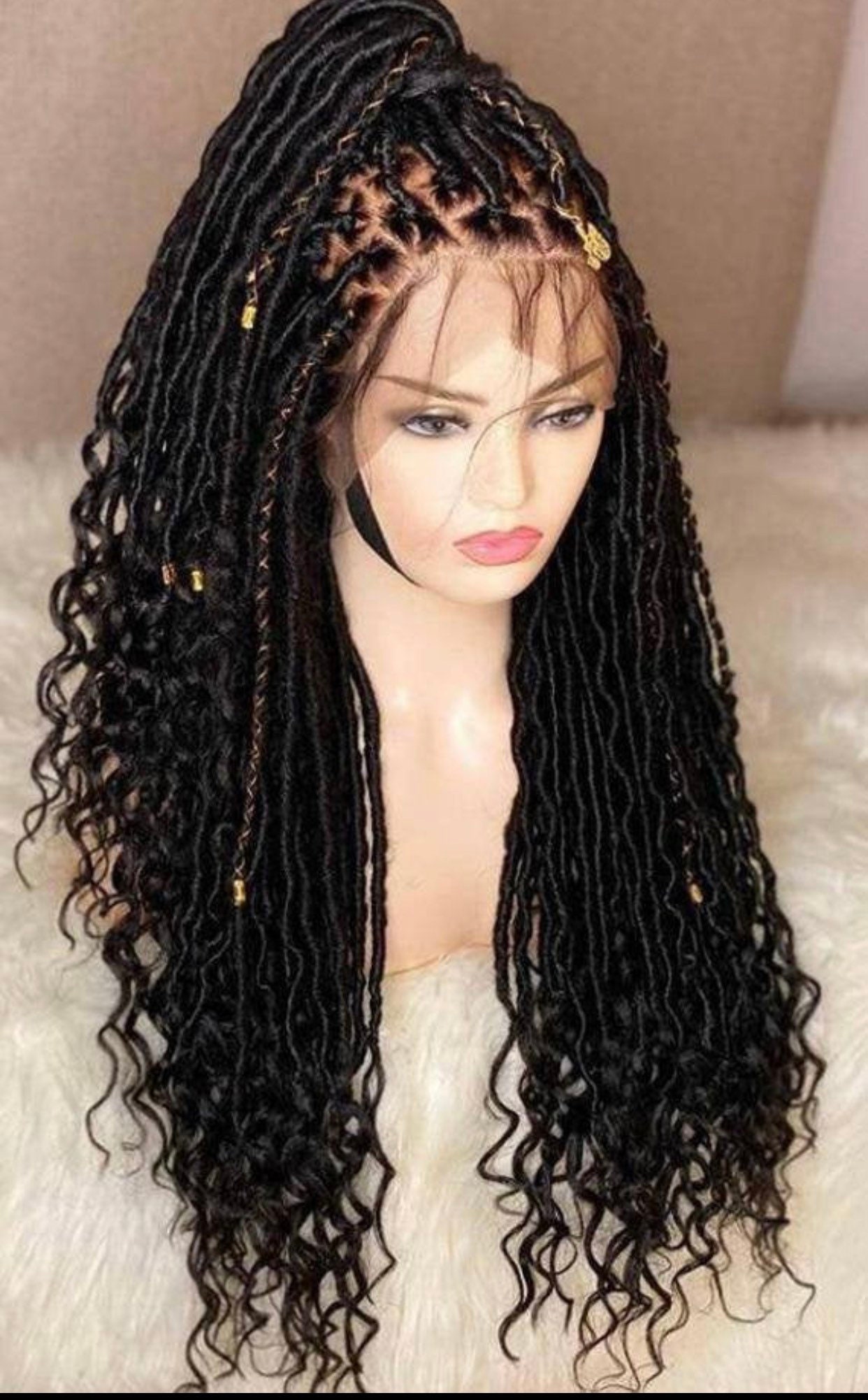 Natural Dread Love Wig, Distress Locs Wig, Faux Locs, Goddess Locs ...