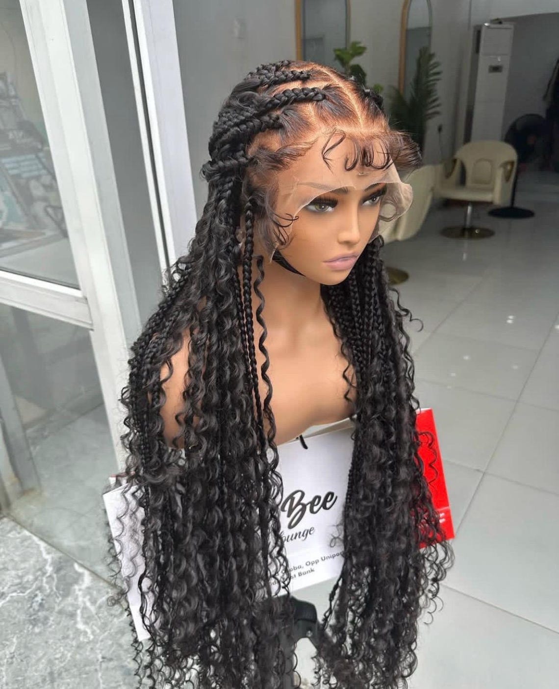 Big One One Braid,tangle Free,human Hair Lace,one One Braids ,full Lace ...