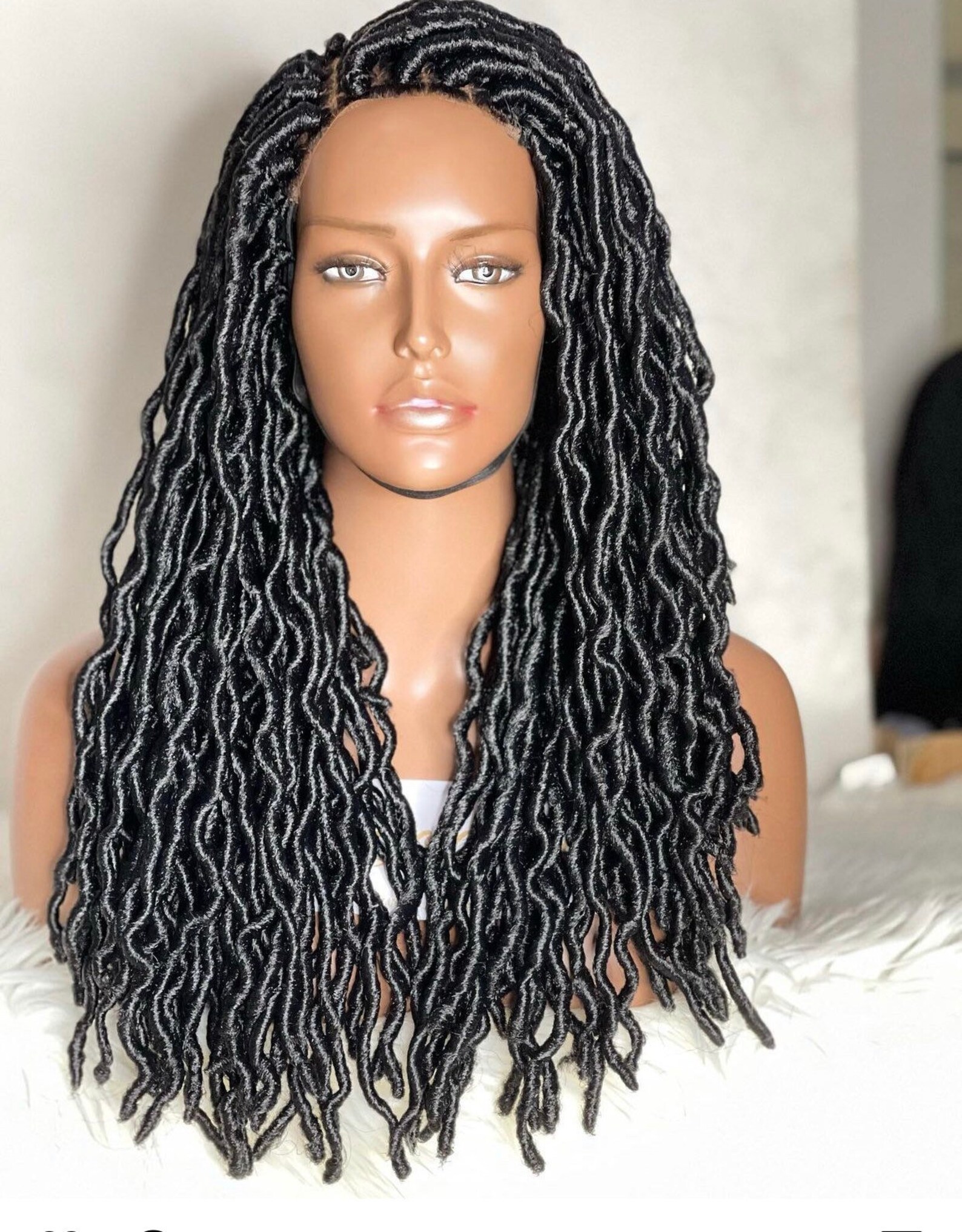 Natural Dread Love Wig, Distress Locs Wig, Faux Locs, Goddess Locs ...