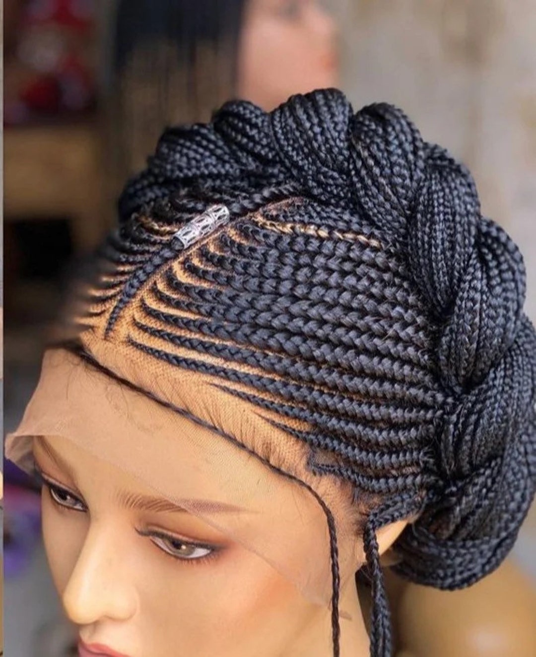 Ready to Ship Wig Medium Knotless Box Braids Wig for Black Women ...