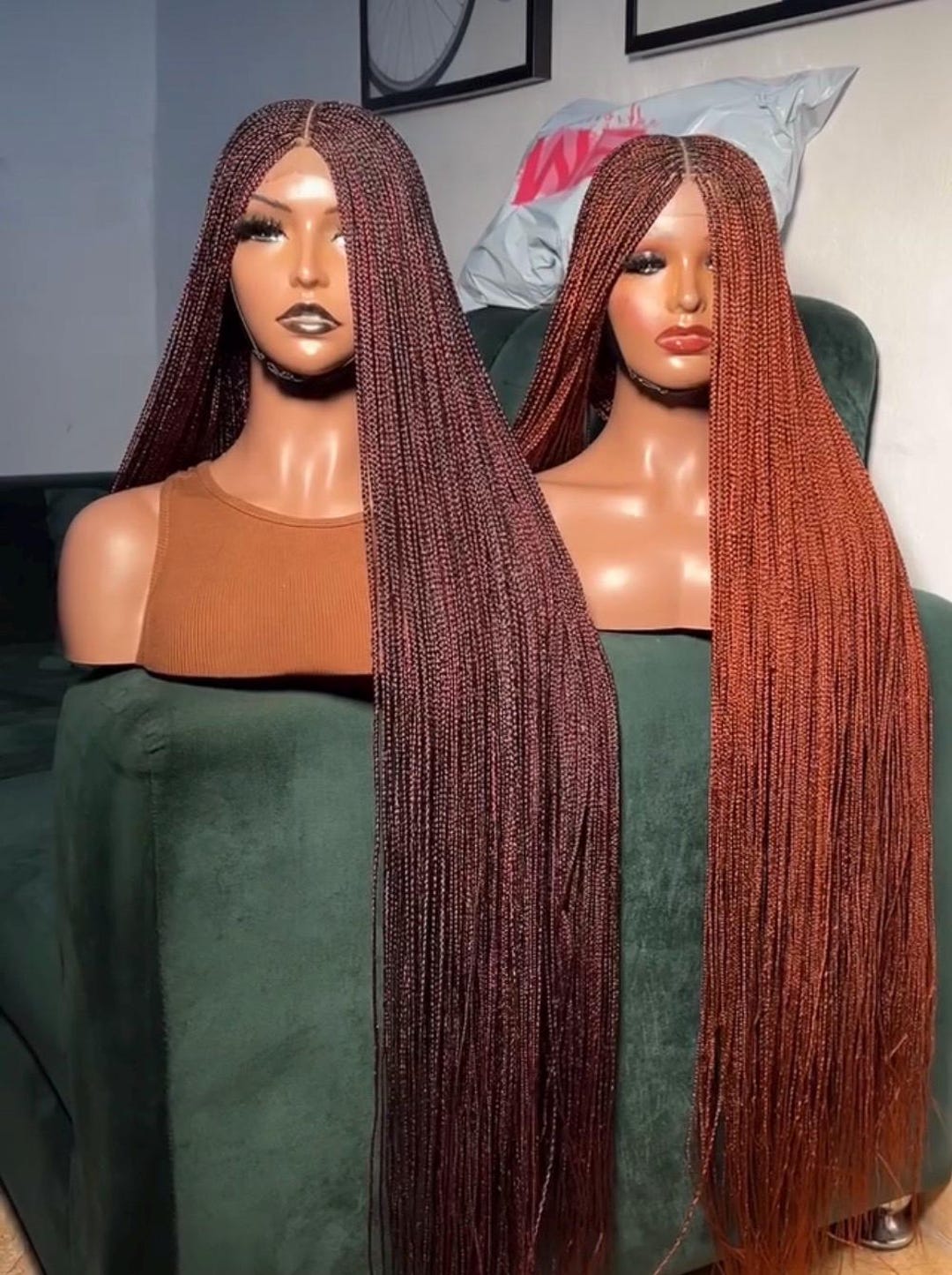 Braided Wig,knotless Braids, One One Braids,ready to Ship,closure Wig ...