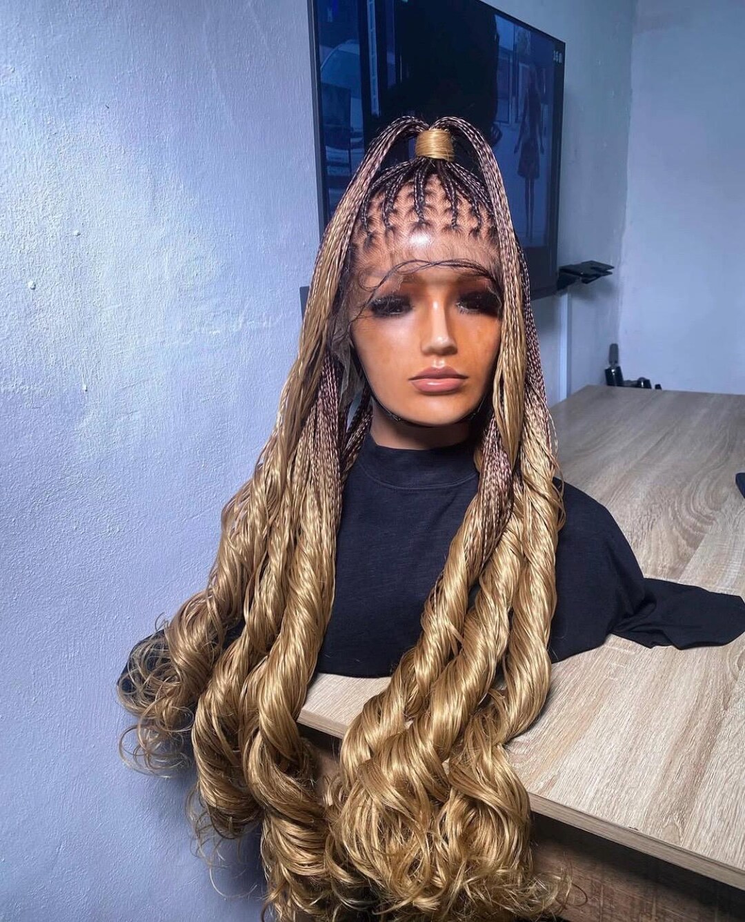 Braided Wig,braids Wig,one One Braids,ayya Hair,human Hair,box Braids ...