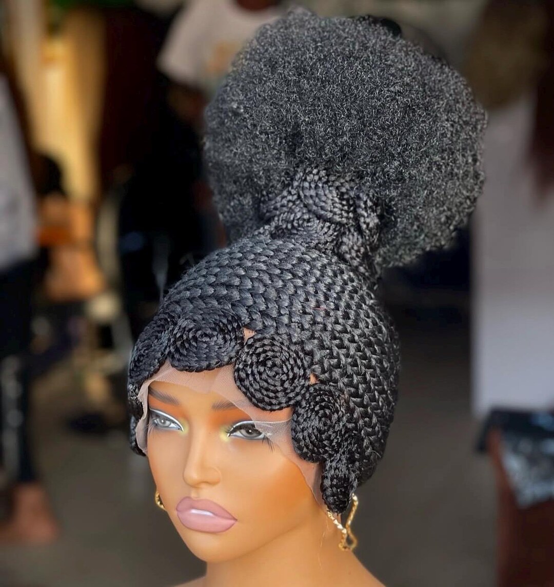 Braided Wig,braids Wig,braided Braids Wig,african Queen Braids,full ...