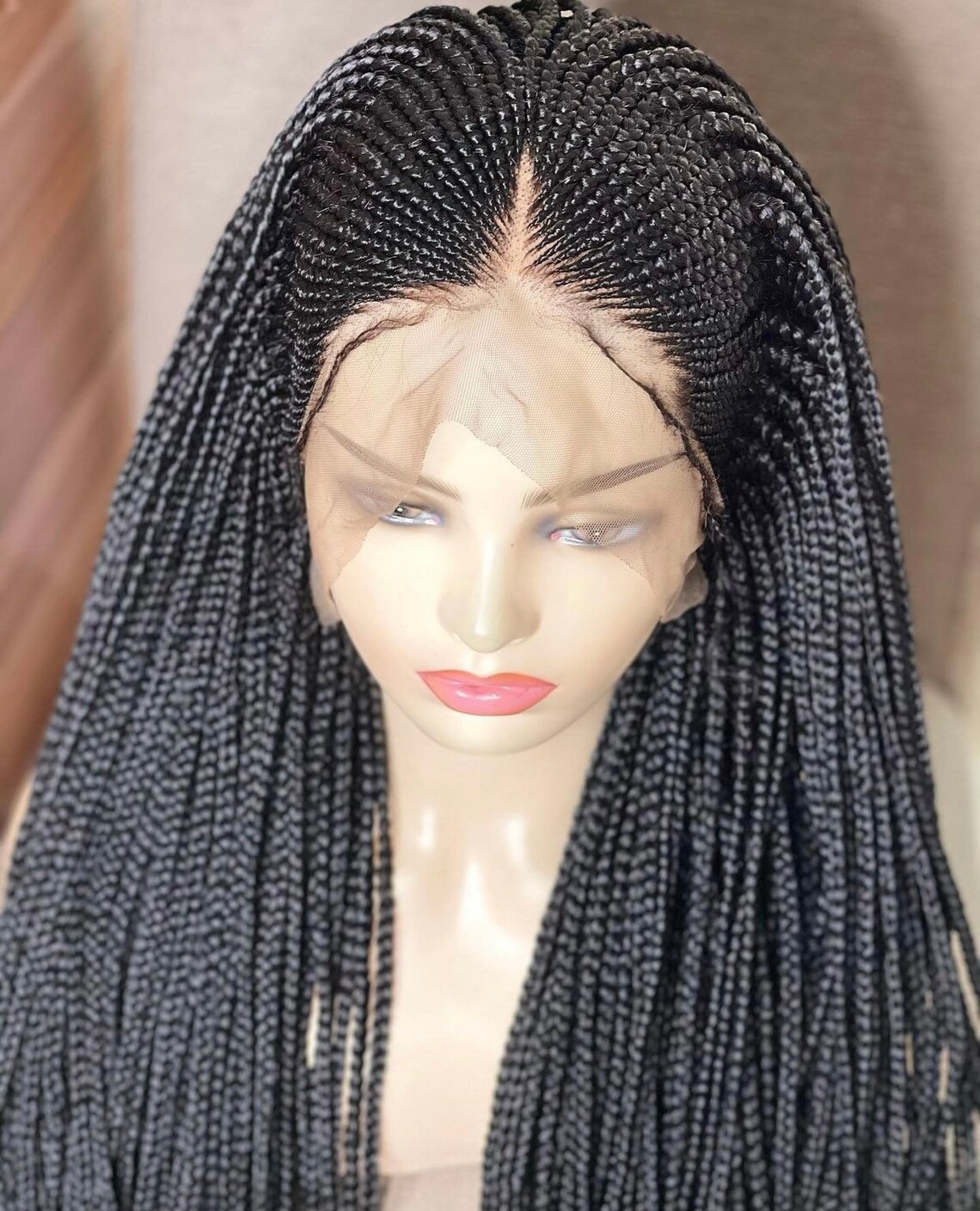Feed in Cornrows Wig for Black Women Senegalese Wig Weaving French ...