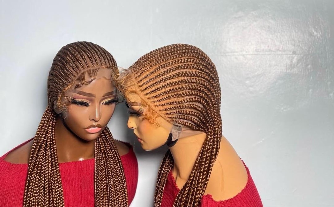 All Back Braid,braided Wig,human Hair Blend,full Lace,braids Wig,for ...