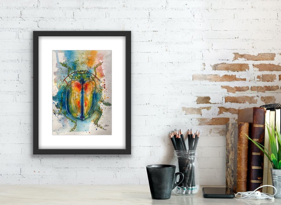Leaf Beetle, Line Art Beetle, Beetle Art Print, Insect Art, Insect Art ...