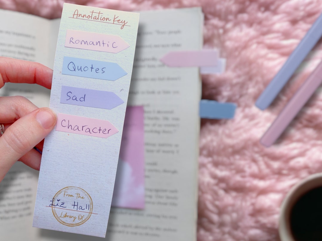 Book Annotation Key Bookmark for Annotating, Active Reading, Bookish ...